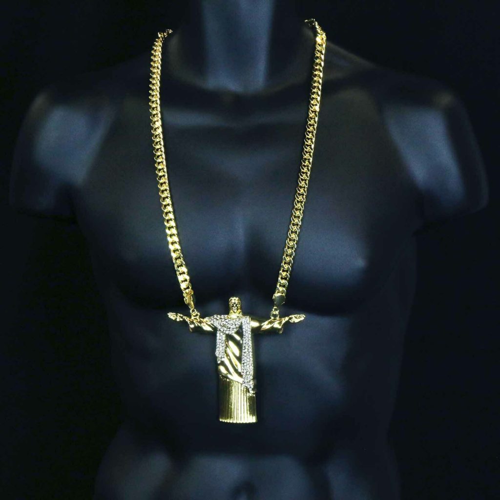 Jesus Anchor Cross Pendant With 18″ Figaro Choker Chain – Urban Fashion ...