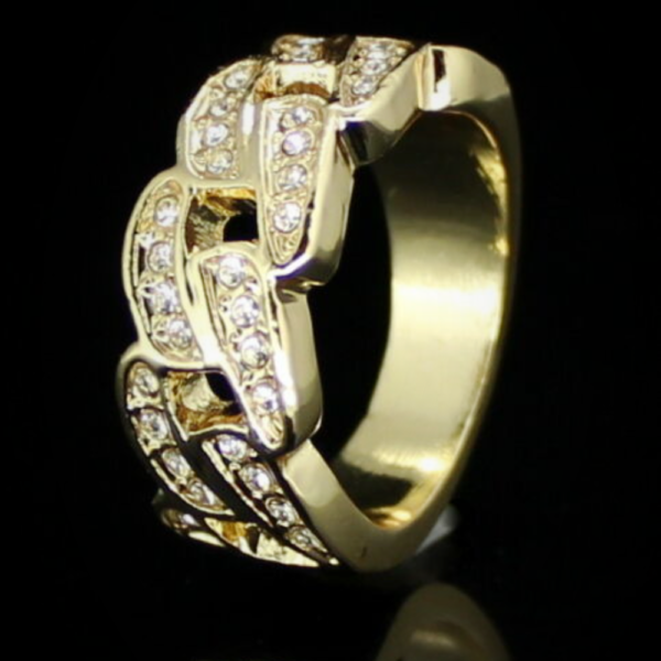 Men’s Iced Out Miami Cuban Link Pinky Ring – Urban Fashion Jewelry