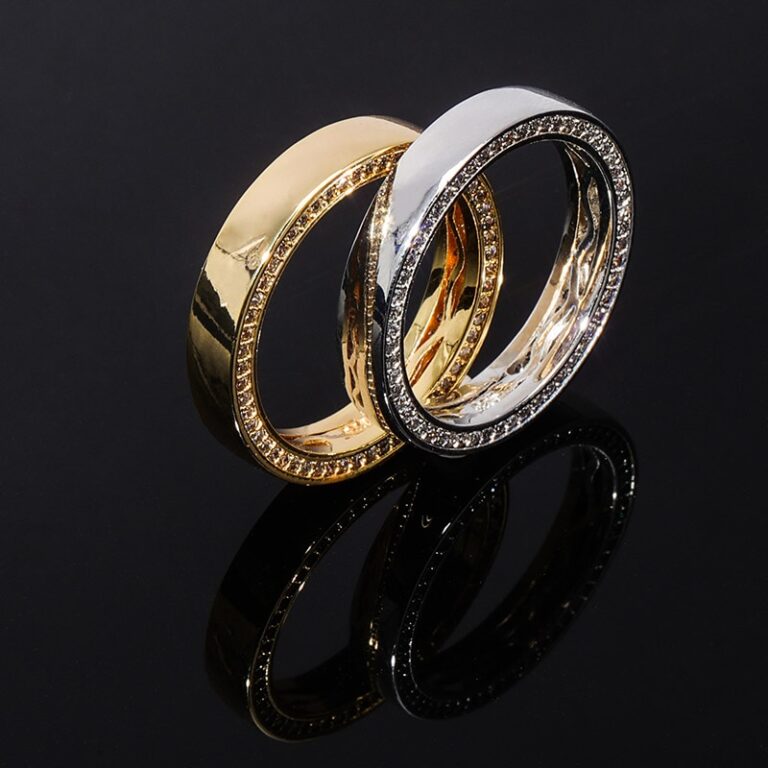 Couples Engagement Ring Solid 925 Sliver Wedding Bands Gold/Sliver ...