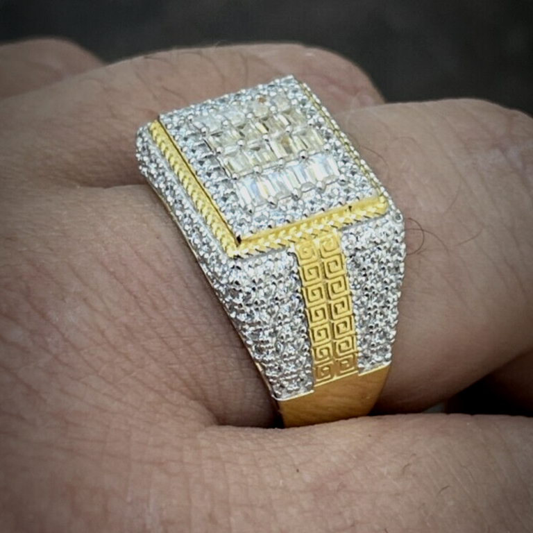 Men's Square Nugget Pinky Ring