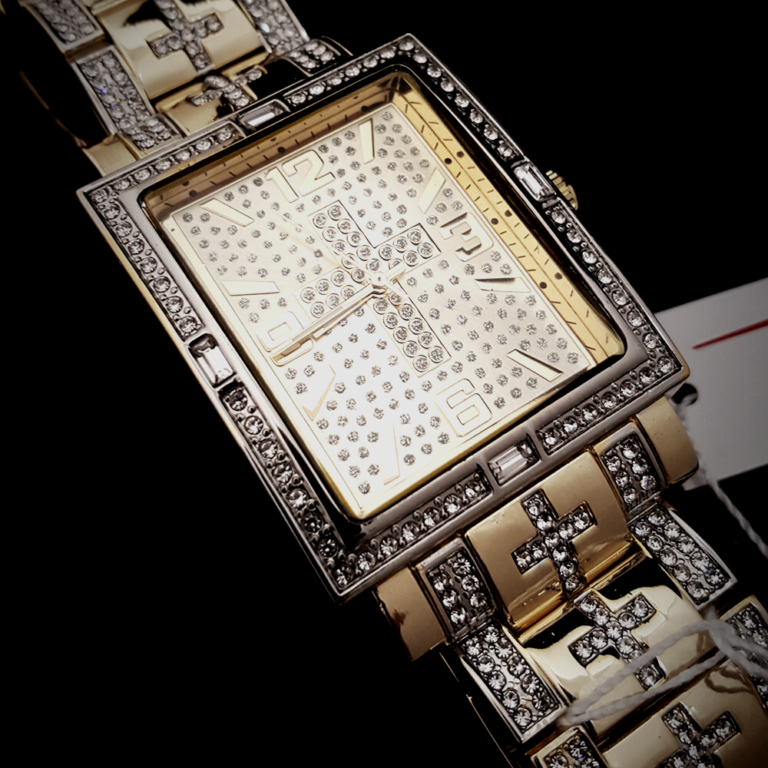 Men's Captain Bling Wristwatch Iced Trimmed On The Bezel CZ Luxury ...