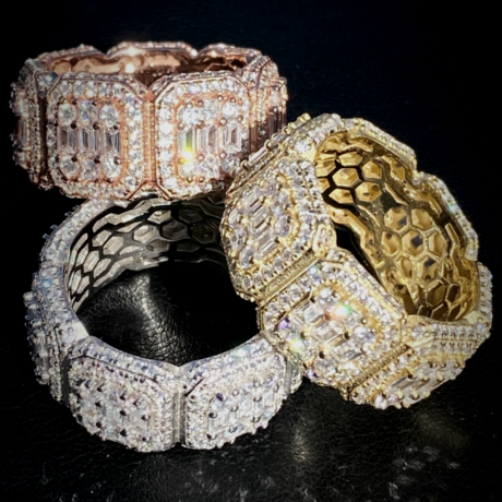 Jesus Cross Pinky Ring 1ct VVS D color Moissanite Stones