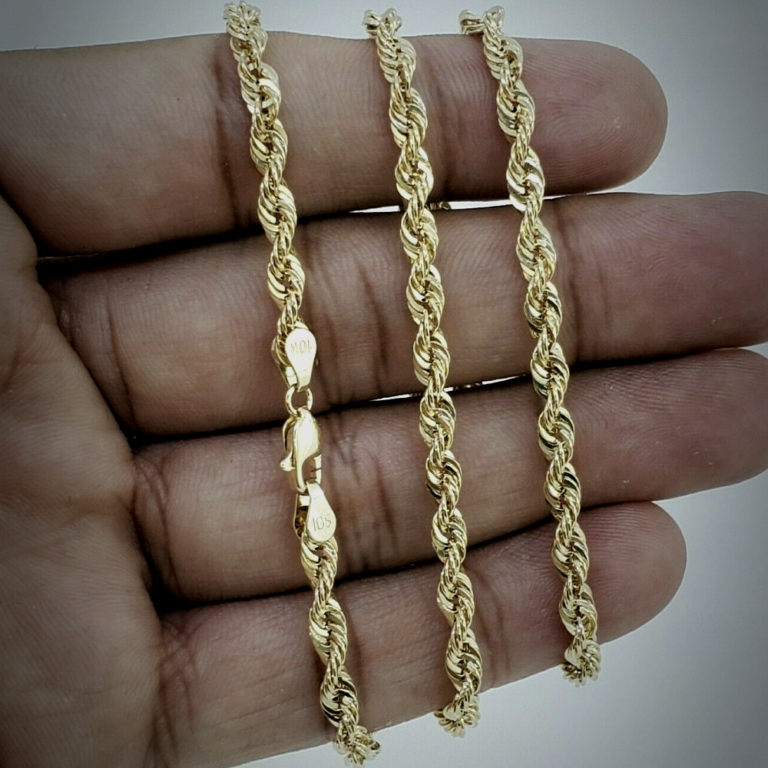 10mm Thick Hip Hop Rapper Twisted Rope Chain 2 Piece Jewelry Set ...