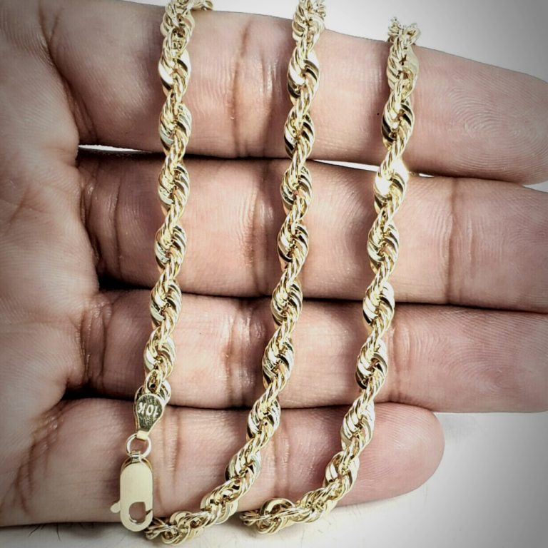 10mm Thick Hip Hop Rapper Twisted Rope Chain 2 Piece Jewelry Set ...