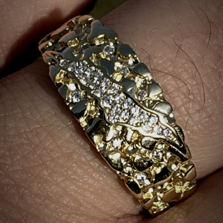 Men’s Iced Out Miami Cuban Link Pinky Ring – Urban Fashion Jewelry