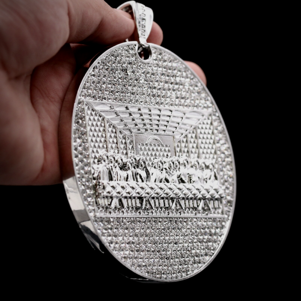 Round 3D Iced Last Supper Pendant with Rope Chain – Urban Fashion Jewelry