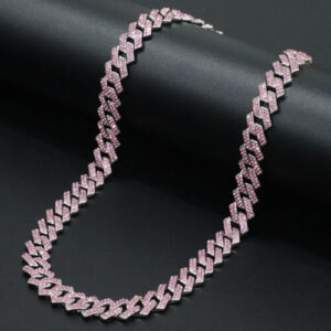 Pink Miami Cuban Link 15MM Thick Necklace – Urban Fashion Jewelry