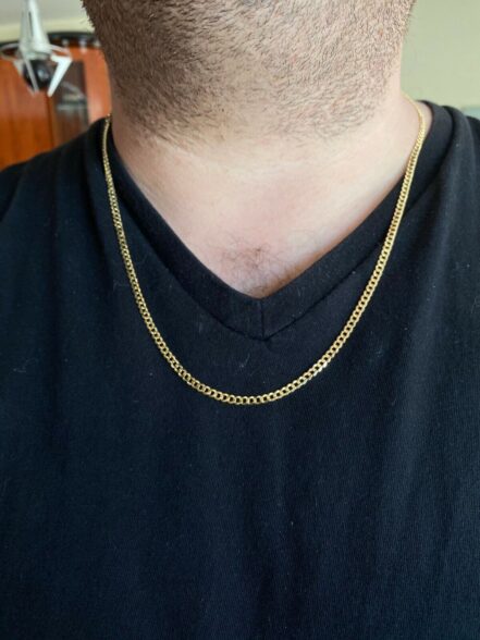 Solid 14k Gold Miami Cuban Link 3MM Thick Cuban Chain
