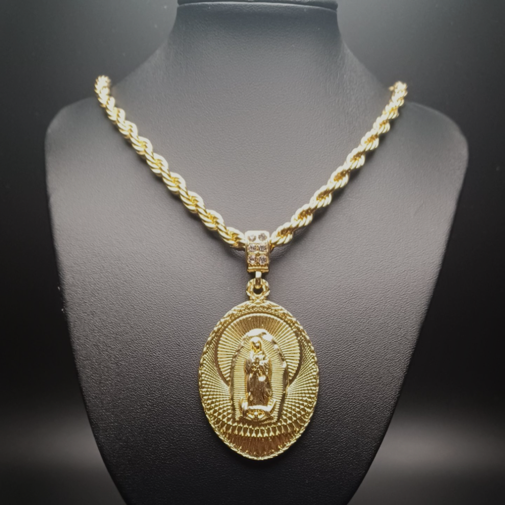 Iced Retro 11 Space Jam Kicks AAA+ Pendant 4mm X 24"inch Twisted Rope ...