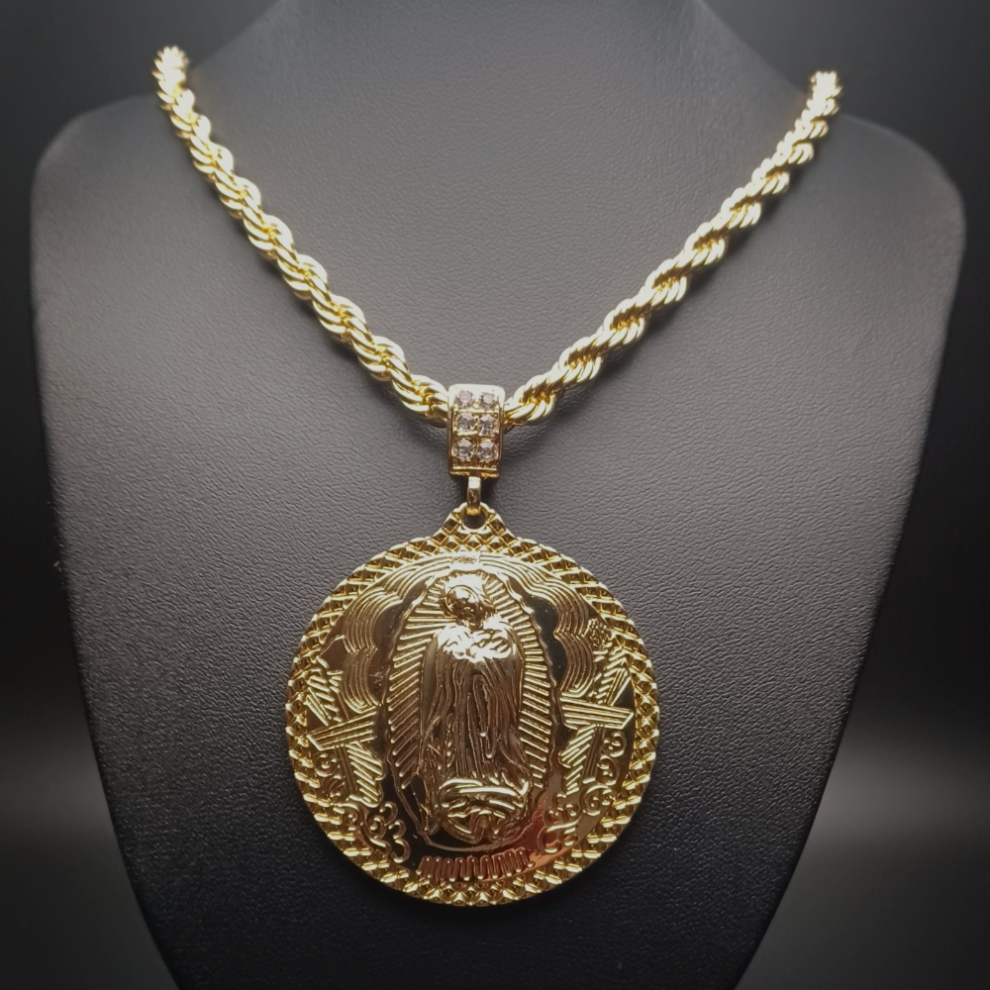 Iced Retro 11 Space Jam Kicks AAA+ Pendant 4mm X 24"inch Twisted Rope ...