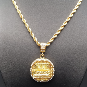 Round 3D Iced Last Supper Pendant with Rope Chain – Urban Fashion Jewelry