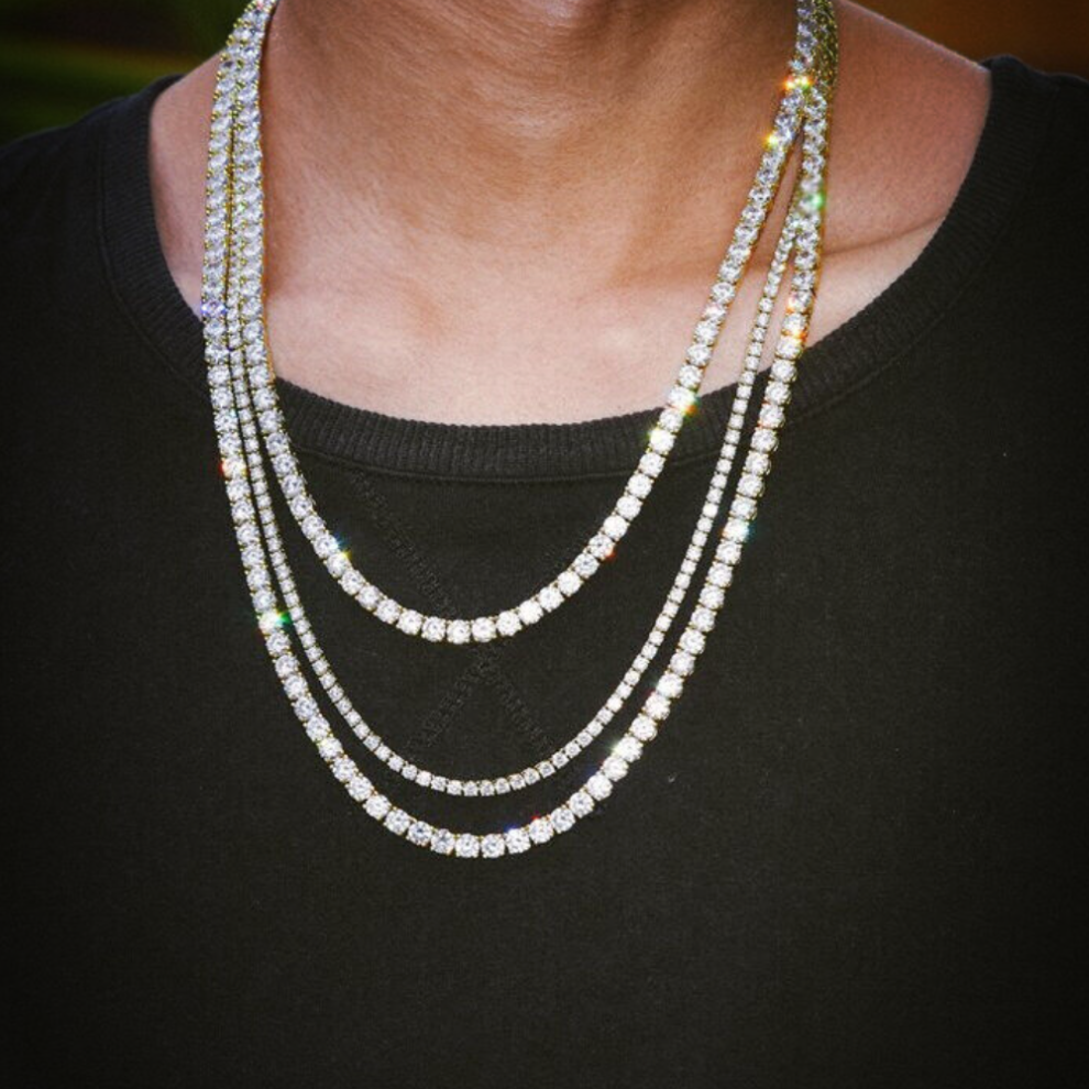 5MM Thick Fully Iced 1 Row Tennis Chain Necklace – Urban Fashion Jewelry