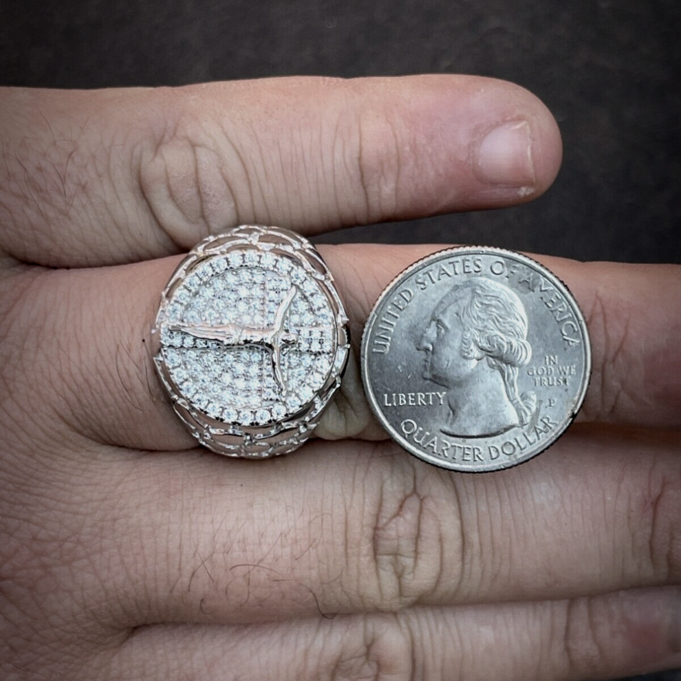 Jesus Cross Pinky Ring 1ct VVS D color Moissanite Stones – Urban ...